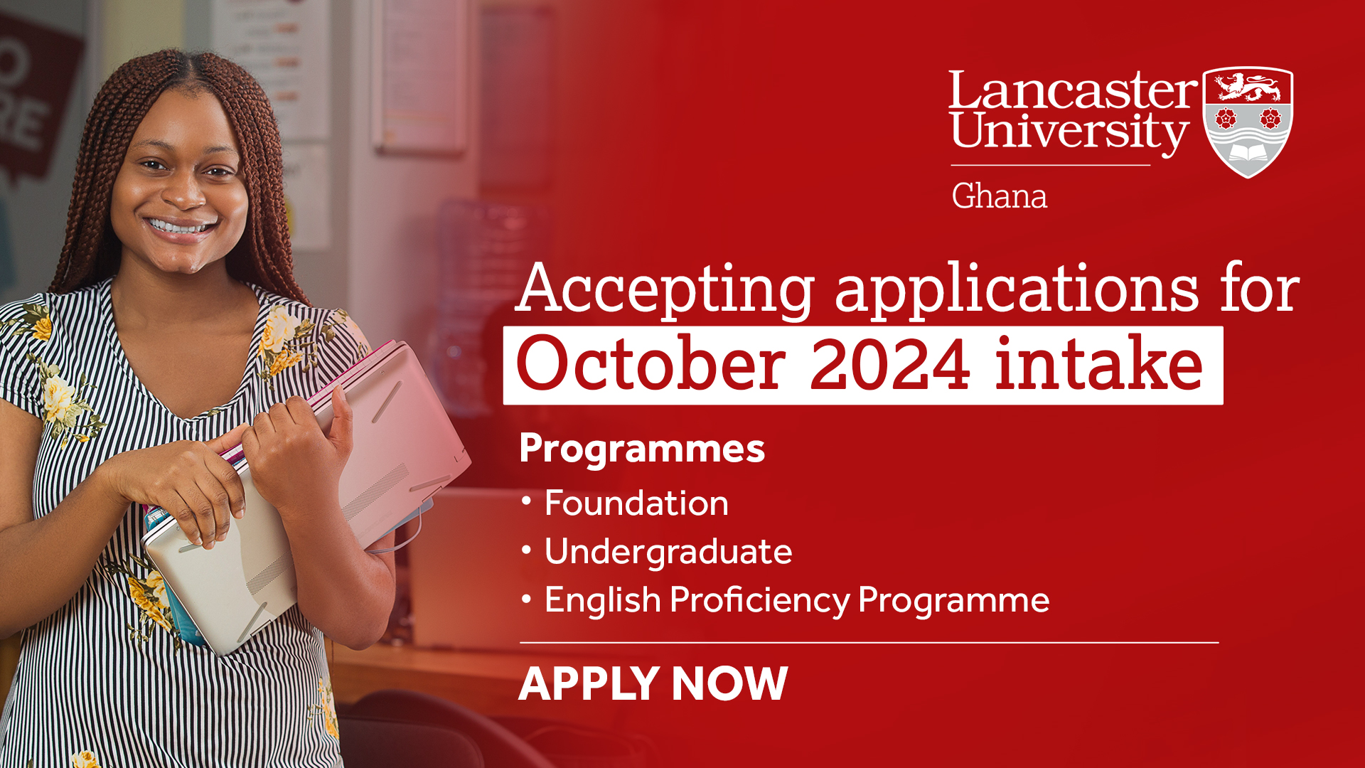 Applications Now Open for the October 2024 Intake at LUG - Lancaster ...